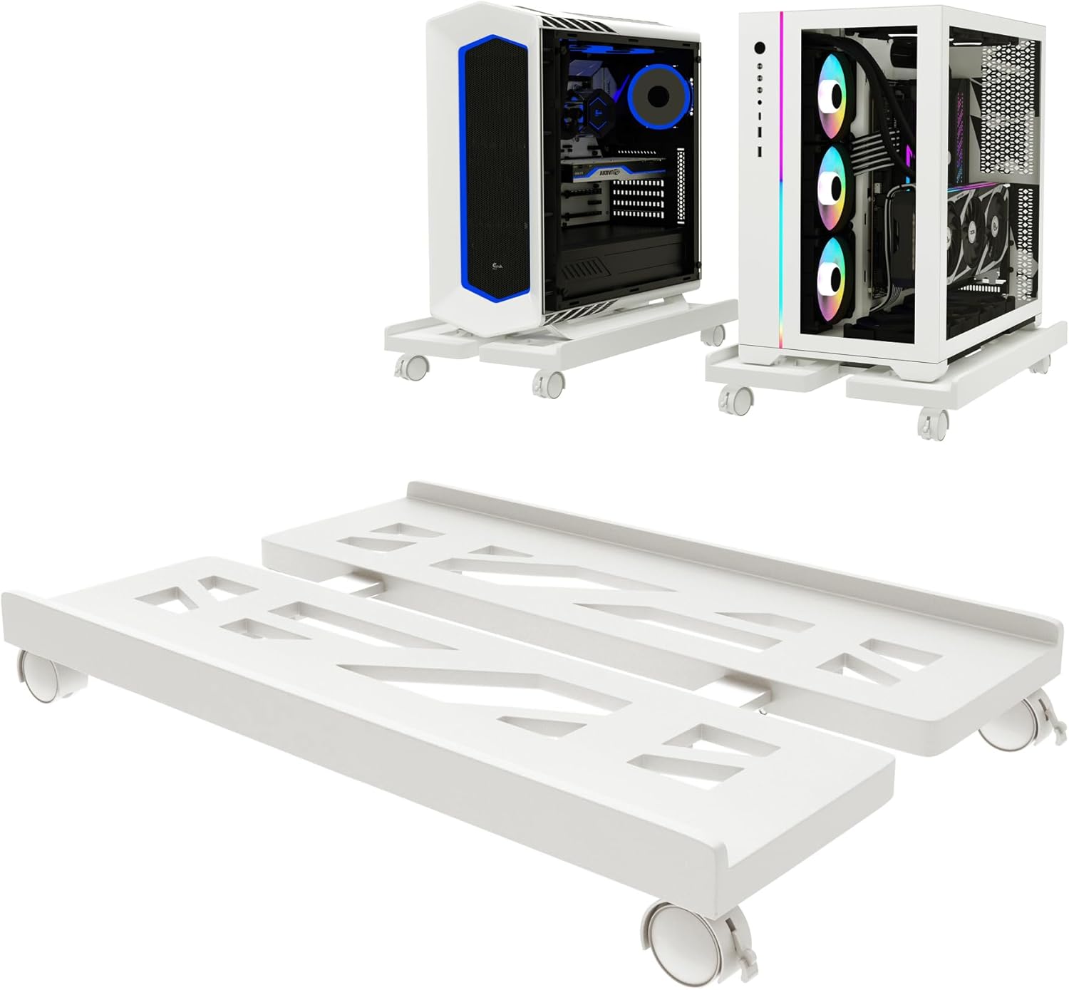 Mobile CPU Stand, CPU Rolling Stand Adjustable Computer Mobile Cart Ho ...