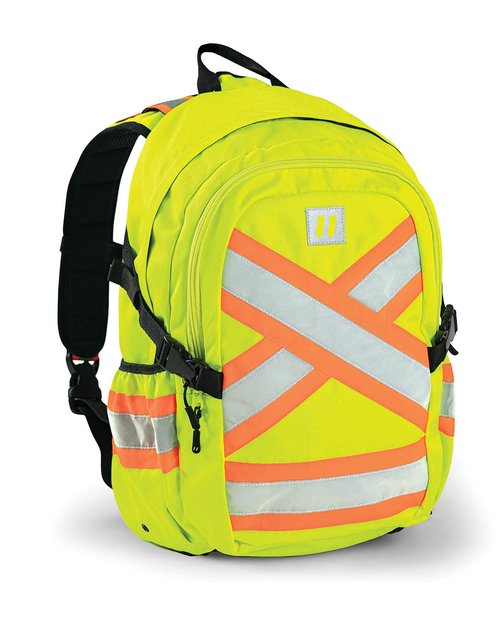 Forcefield Signal - Hi-Vis Reflective Utility Safety Backpack, Lime, R ...