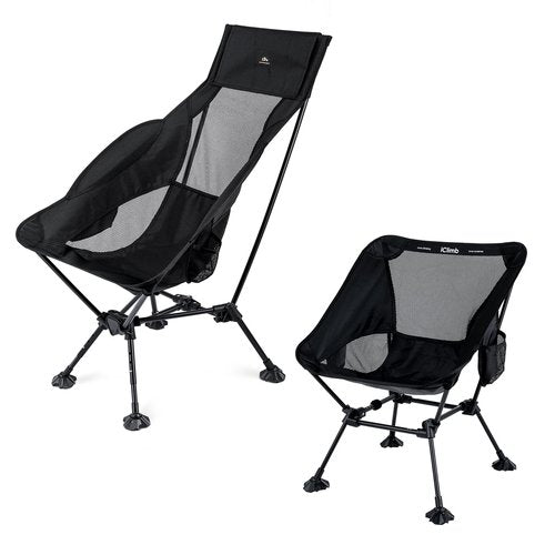 iClimb 1 Adjustable High Back Anti-Sinking Chair and 1 Low Back Chair ...