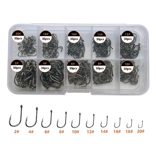 AMHDV 300Pcs/ 500Pcs/ 1000Pcs Small Fishing Hooks, 10 Different Sizes ...