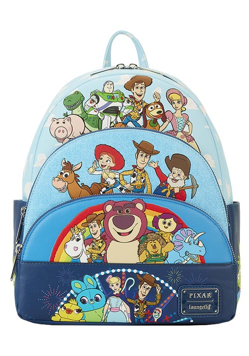 Loungefly Pixar Toy Story Movie Collab Triple Pocket Mini Backpack Bag ...