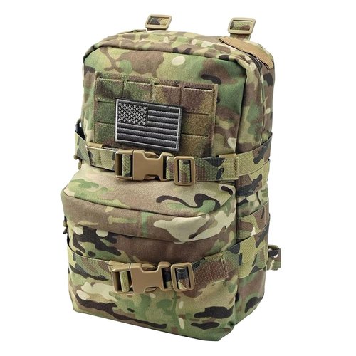 Tactical Mini Molle Hydration Pack,Molle Hydration Carrier with US Fla ...